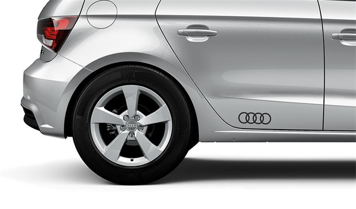 Original Audi logo som dekorfolie Brilliantsort